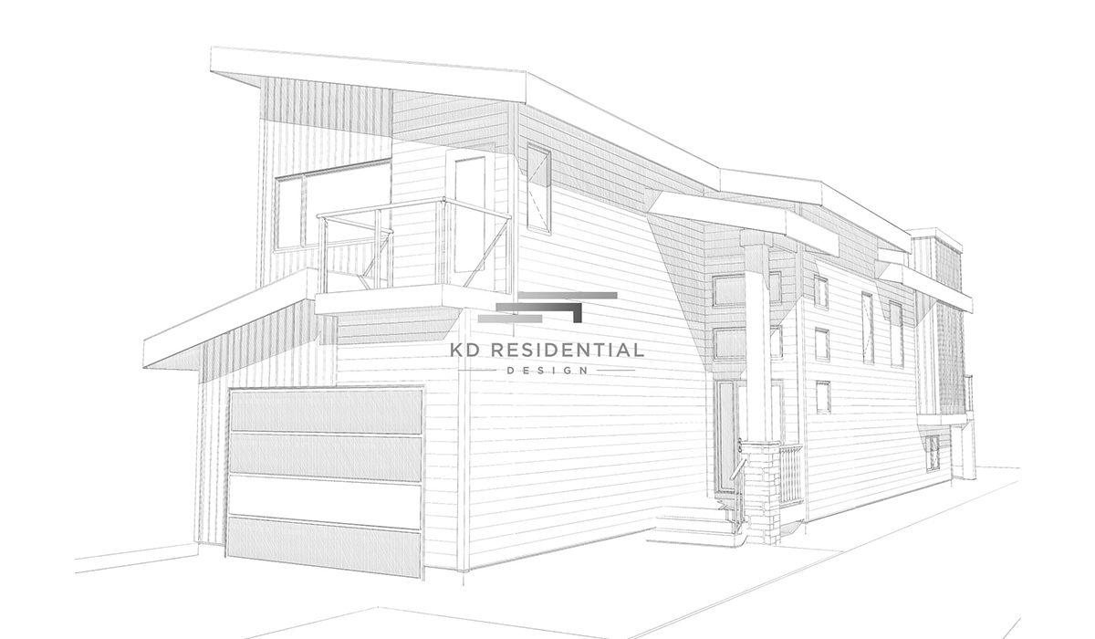 KD Residential Design - Modified Bi-level Home Perspectives